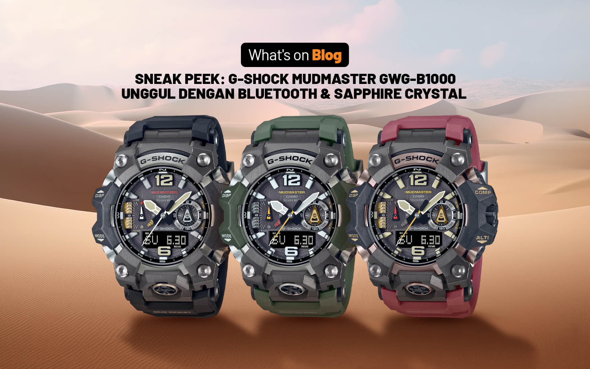 G-Shock Mudmaster GWG-B1000 Makin Unggul dengan Bluetooth dan Sapphire ...