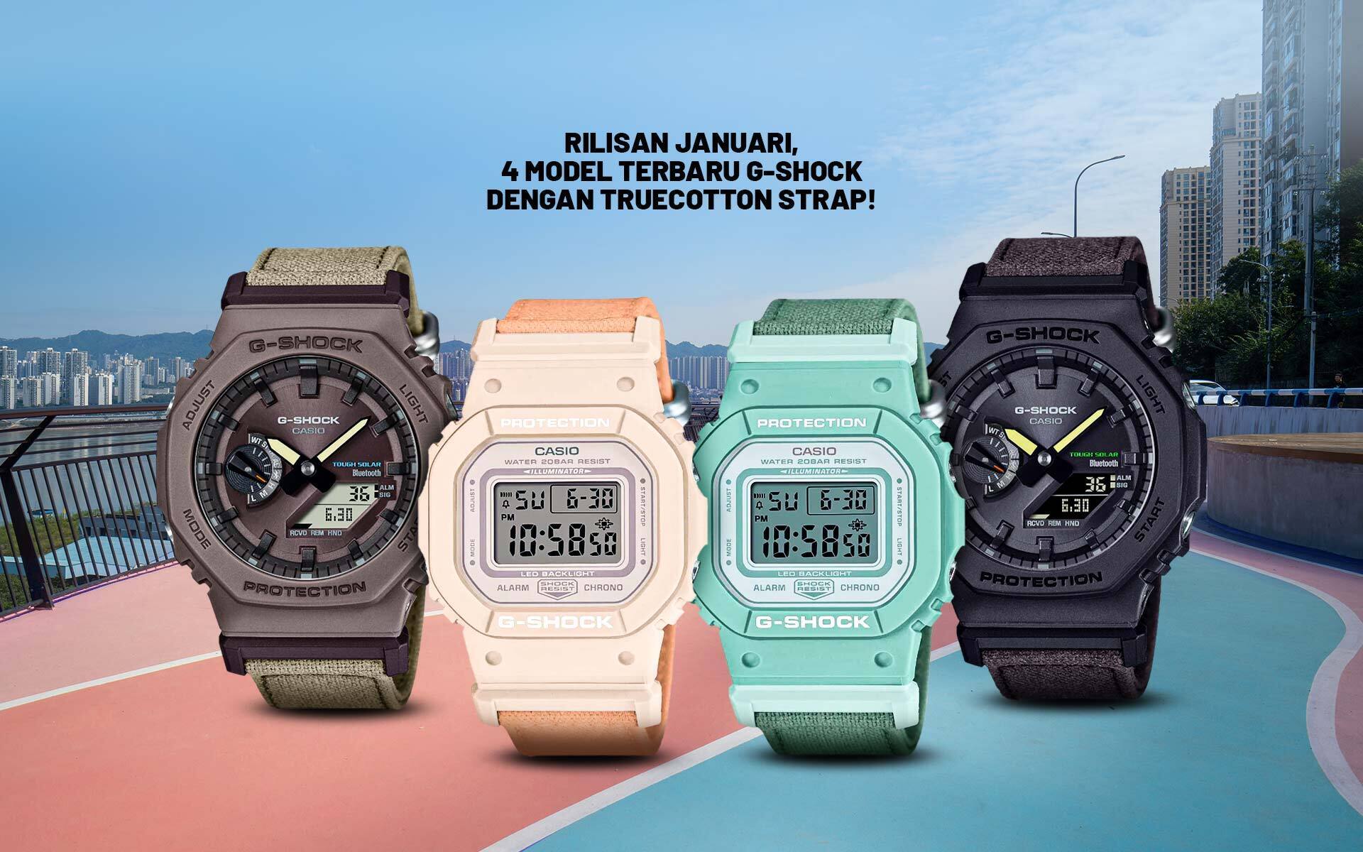 Baru Rilis Januari 2024: 4 Model G-Shock dengan Truecotton Strap - Blog Jamtangan.com