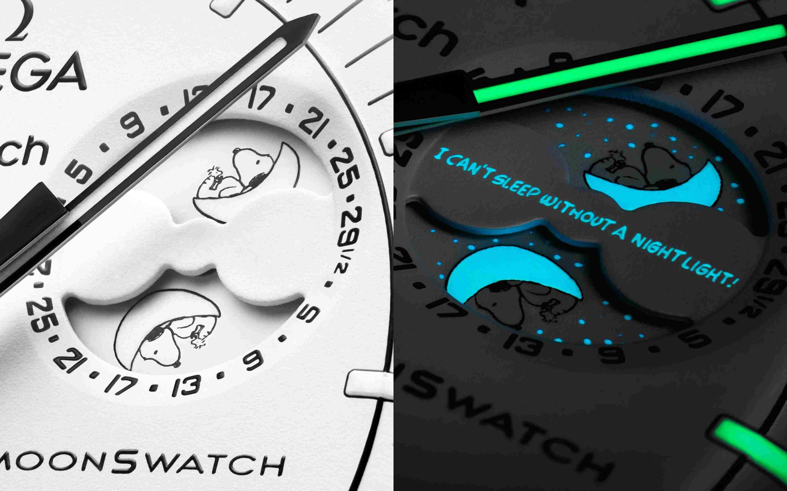 Swatch x Omega MoonSwatch Mission To The Moonphase, Ada Snoopy Tidur di ...